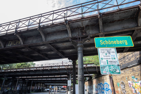 Old Rusty Metal Bridge Yorksrasse Street Editorial Stock Photo - Stock ...