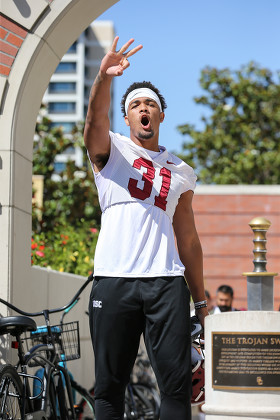 Usc Trojans Defensive Lineman Caleb Tremblay Editorial Stock Photo ...