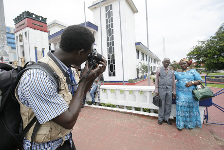 Liberian Photographer Takes Shot His Clients Editorial Stock Photo ...