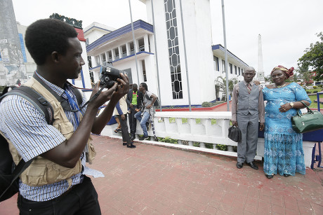 Liberian Photographer Glance Shot His Clients Editorial Stock Photo ...
