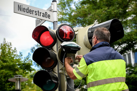 Pedestrian Red Light Depicting Marksman Lights Editorial Stock Photo ...