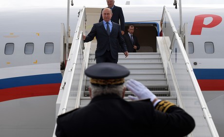 Russian President Vladimir Putin Disembarks Plane Editorial Stock Photo ...