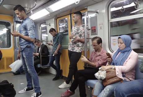Passengers Ride Onboard Metro Coach Cairo Editorial Stock Photo - Stock ...