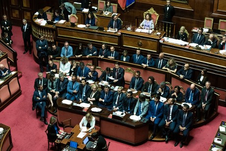 Italian Premier addresses the Senate of the Republic, Rome, Italy - 20 ...