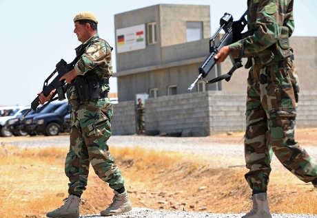 Kurdish Peshmerga Fighters Showcase Training German Editorial Stock ...
