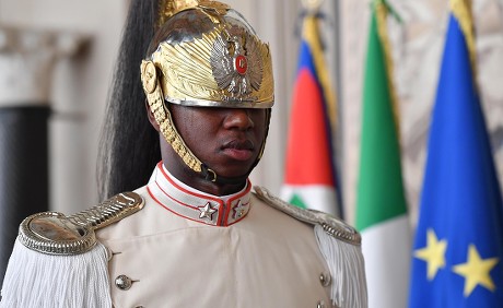 Corazziere Guard Member Italian Cuirassiers Regiment Editorial Stock ...