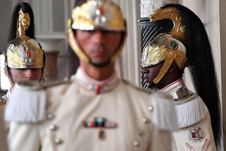 Corazzieri Guards Members Italian Cuirassiers Regiment Editorial Stock ...