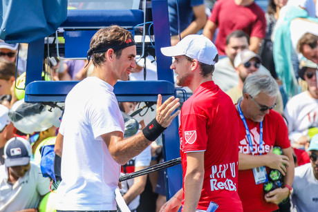 Roger Federer During Open Training Editorial Stock Photo - Stock Image ...