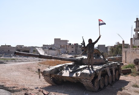 Syrian Soldiers Seen On Tank Khan Editorial Stock Photo - Stock Image ...