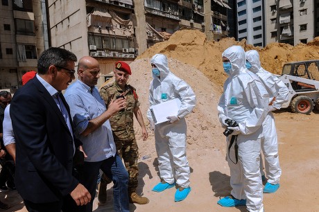 Investigators Lebanons Military Intelligence Inspect Site Editorial ...