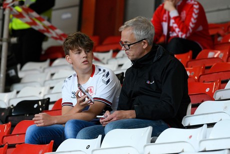 Middlesbrough Fans Inside Ashton Gate Stadium Editorial Stock Photo ...