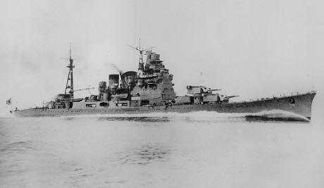 Wwii Japan Navy Japanese Cruiser Takao Editorial Stock Photo - Stock ...