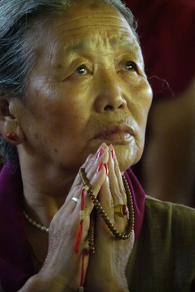 Buddhist Follower Attends Teaching Event By Editorial Stock Photo ...
