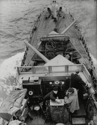 Wwii Britain Navy Destroyers Deck Scene Editorial Stock Photo - Stock ...