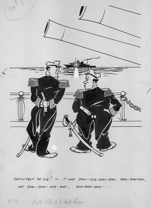 Wwii Cartoonscartoon Shows Two Admirals On Editorial Stock Photo ...