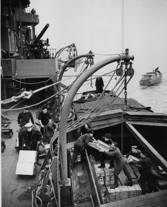 Wwii Britain Navy Deck Scenesfood Warships Editorial Stock Photo ...