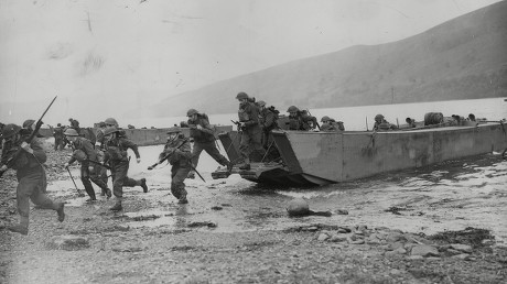 Wwii Britain Army Invasion Barges Picture Editorial Stock Photo - Stock ...
