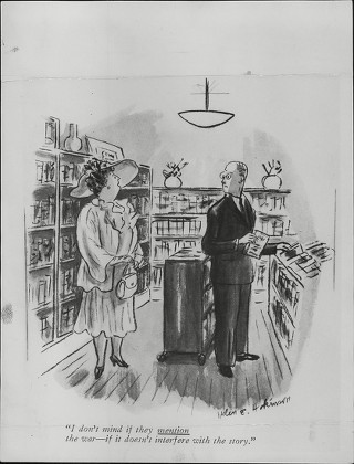 Wwii America Cartoons Reading New Yorker Editorial Stock Photo - Stock ...