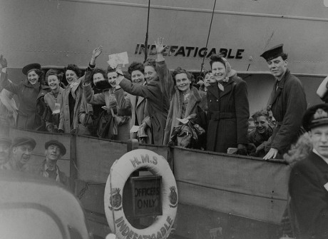 Wwii Britain War Weddings Brides Australian Editorial Stock Photo ...