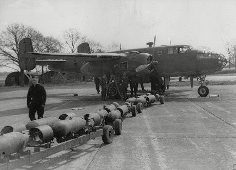 Wwii Britain Raf Bomber Squadron Aircraft Editorial Stock Photo - Stock ...