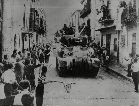 Wwii Allied Invasion Sicilypalermo Welcomes Us Editorial Stock Photo ...