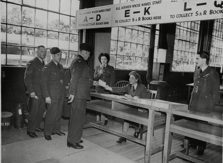 Wwii Britain Demobilisation First Men Reenter Editorial Stock Photo ...