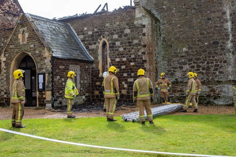 Medieval church gutted by fire, Wimbotsham, Norfolk, UK - 04 Sep 2019 ...