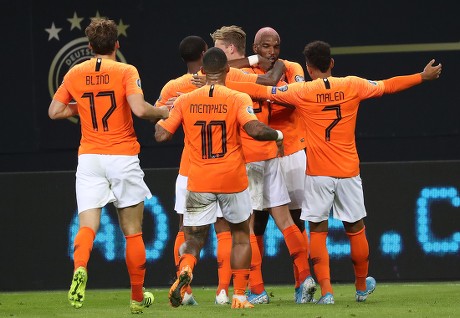Dutch Players Celebrate Scoring Goal During Editorial Stock Photo ...