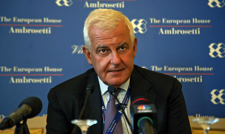 Alessandro Profumo Ceo Leonardo Talks Press Editorial Stock Photo ...