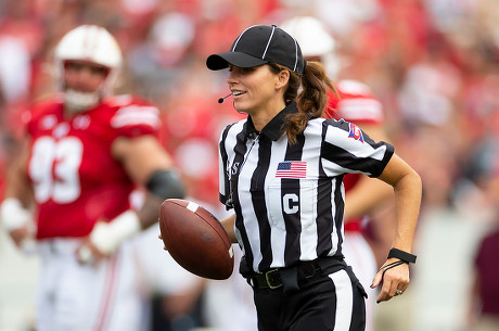 Referee Amanda Sauer During Ncaa Football Editorial Stock Photo - Stock ...