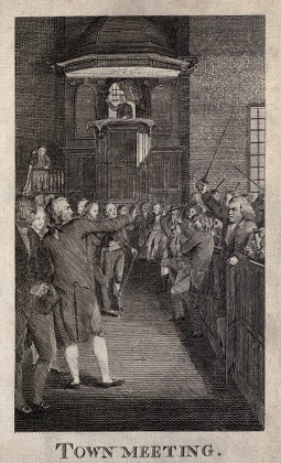 New England Town Meeting 18th Century Editorial Stock Photo - Stock ...