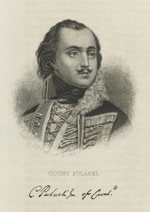 American Revolution Polish Nobleman Casimir Pulaski Editorial Stock ...