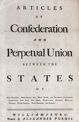 First Four Pages Articles Confederation Perpetual Editorial Stock Photo ...