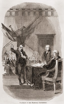 Federal Constitution Convention 1778 81yearold Benjamin Editorial Stock ...