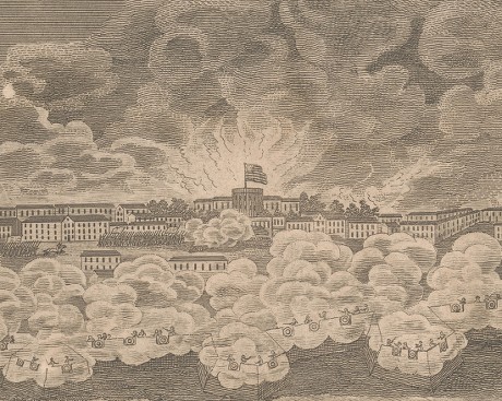 British Engraving 1814 Depicting Burning Washington Editorial Stock ...