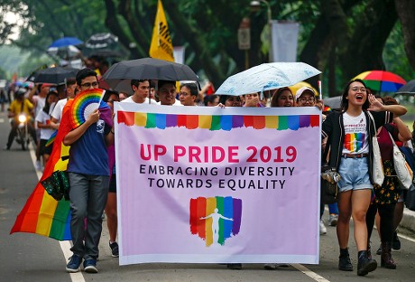 Advocates Lgbt Rights Hold Signs Quezon Editorial Stock Photo - Stock ...