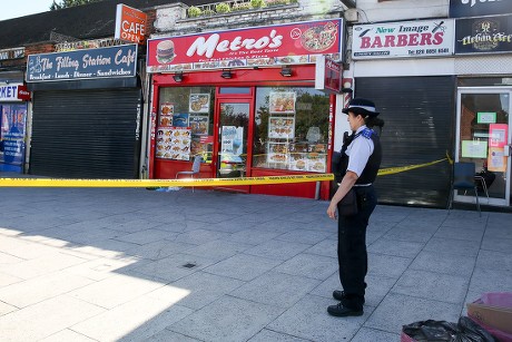 Police Officer Guards Crime Scene On Editorial Stock Photo - Stock ...