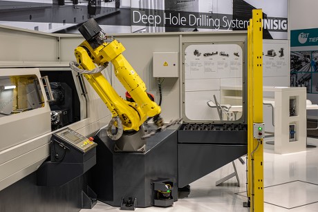 Deep Hole Drilling System Robot Displayed Editorial Stock Photo - Stock ...