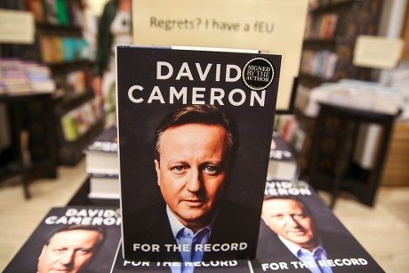 __COUNT__ David Cameron autobiography 'For The Record' for sale, London ...