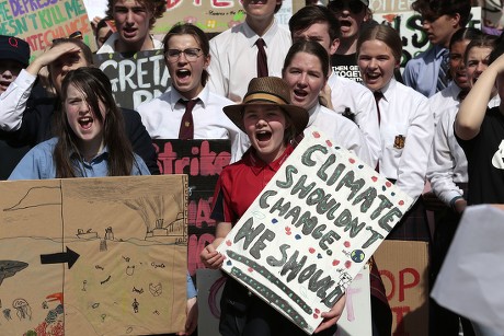 Protesting School Students Call Climate Change Editorial Stock Photo ...