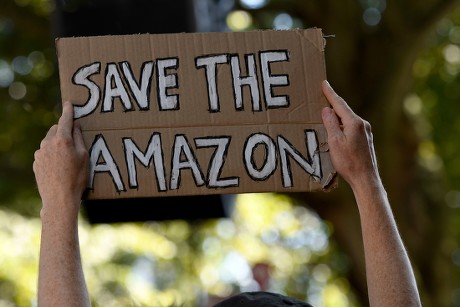 Protester Holds Placard That Says Save Editorial Stock Photo - Stock ...