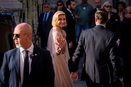 Misha Nonoo and Michael Hess Wedding, Rome, Italy - 20 Sep 2019 Stock ...