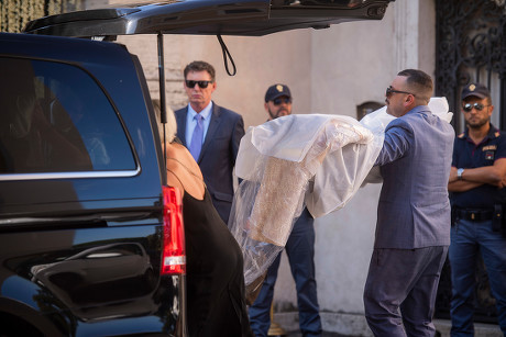Misha Nonoo and Michael Hess Wedding, Rome, Italy - 20 Sep 2019 Stock ...