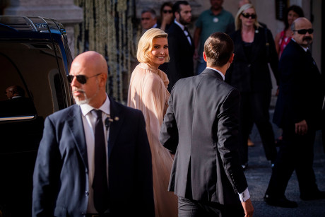 Misha Nonoo and Michael Hess Wedding, Rome, Italy - 20 Sep 2019 Stock ...