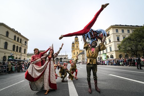 Jesters Traditional Costumes Participate Costume Parade Editorial Stock ...