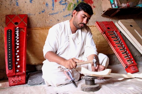 Afghan Man Makes Traditional Music Instruments Editorial Stock Photo ...