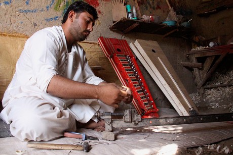 Afghan Man Makes Traditional Music Instruments Editorial Stock Photo ...