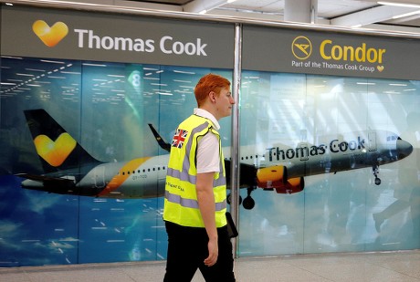 Worker Walks Next Thomas Cook Stand Editorial Stock Photo - Stock Image ...