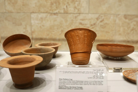 Pieces Fine Nabatean Pottery Exhibited Petra Editorial Stock Photo ...