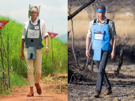 Princess Diana Walking Through Minefield Prince Editorial Stock Photo ...